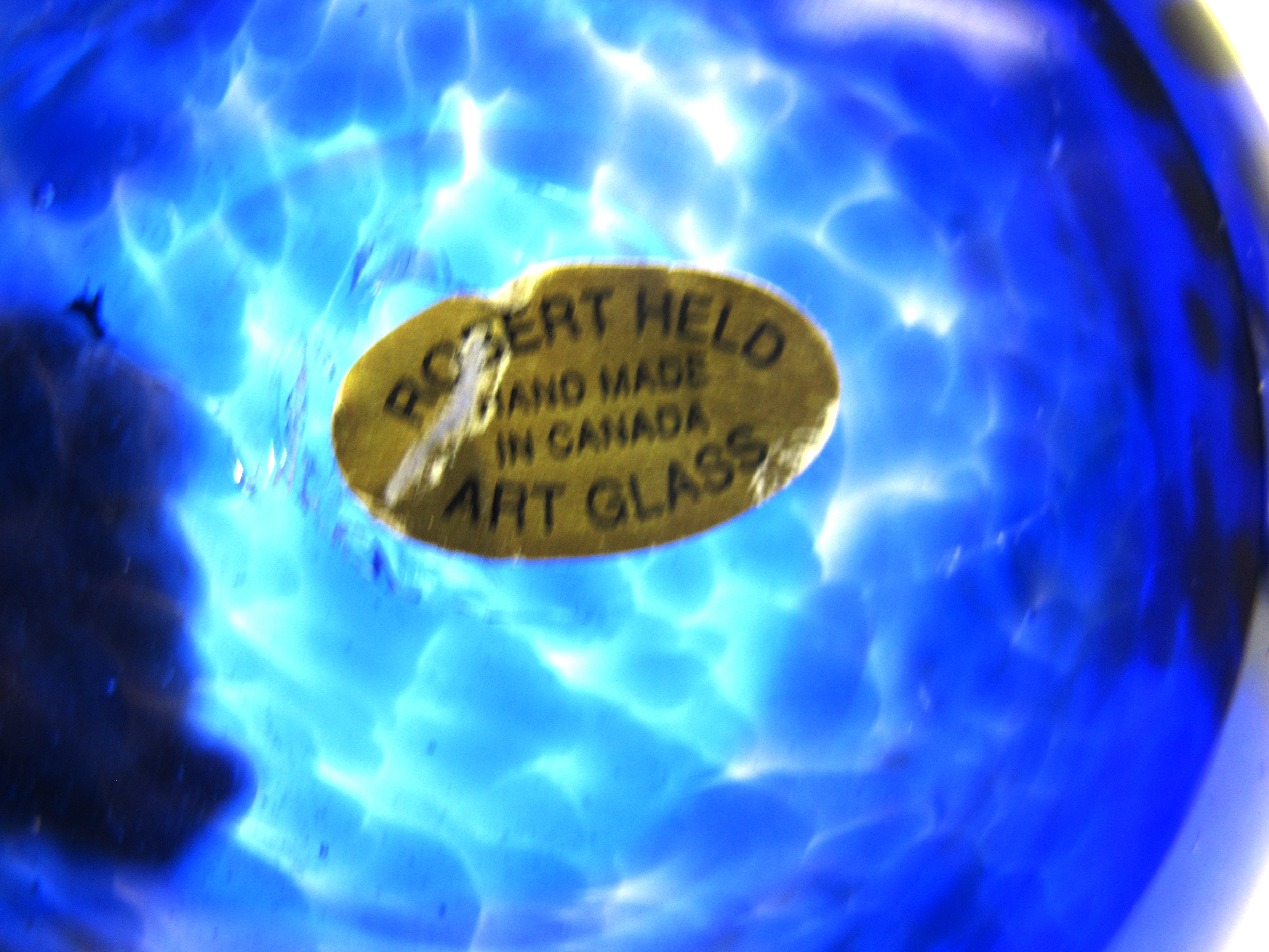 "Robert Held" Signed Hand Blown Art Glass | Property Room