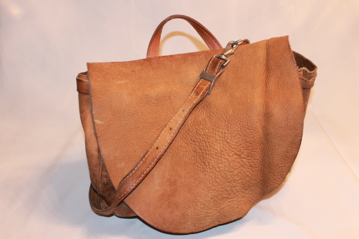 Vintage Leather Shoulder Mail Bag by J. Peterman Co. | Property Room
