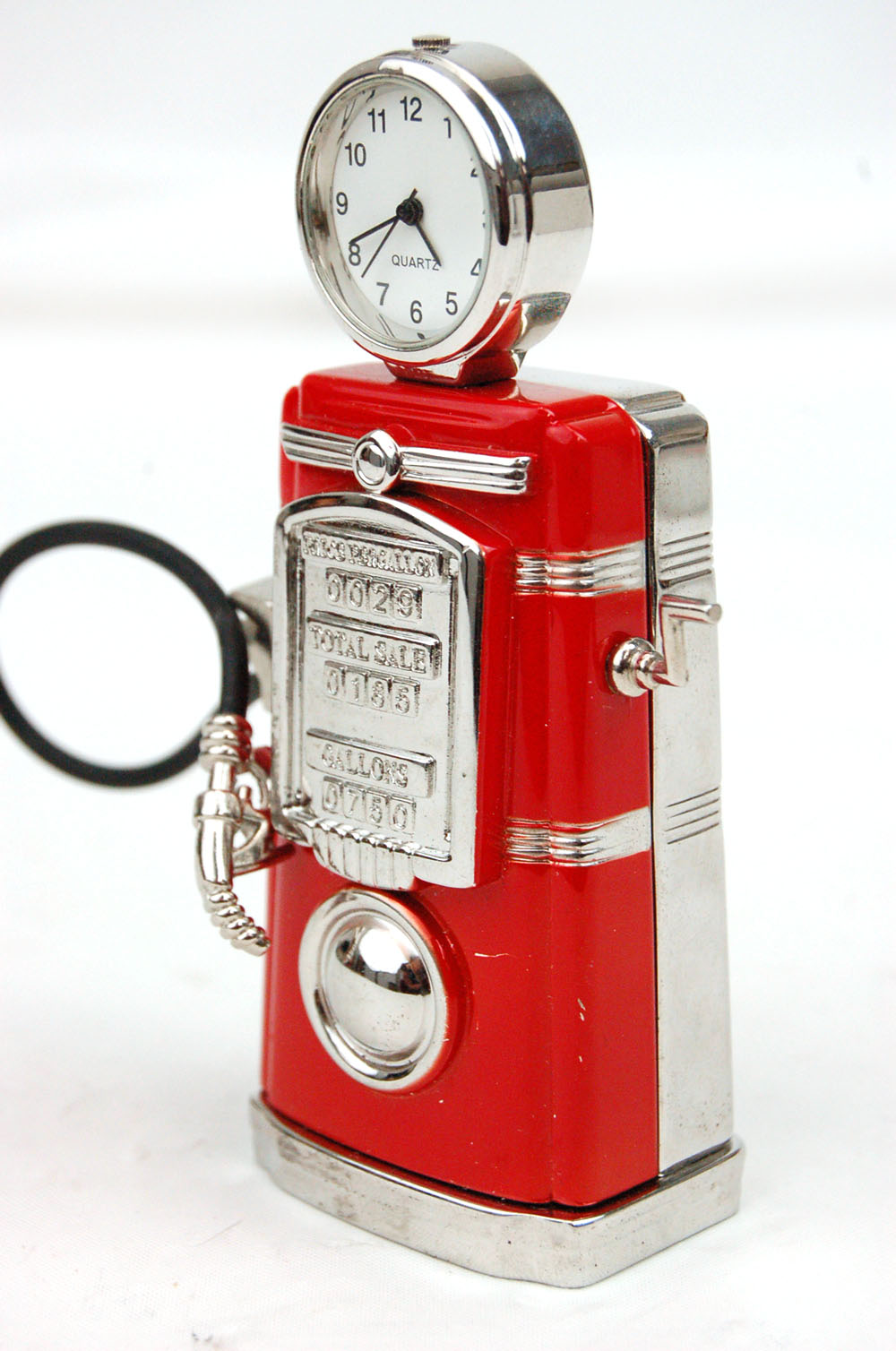 Miniature Collectible Chrome Gas Pump Clock | Property Room