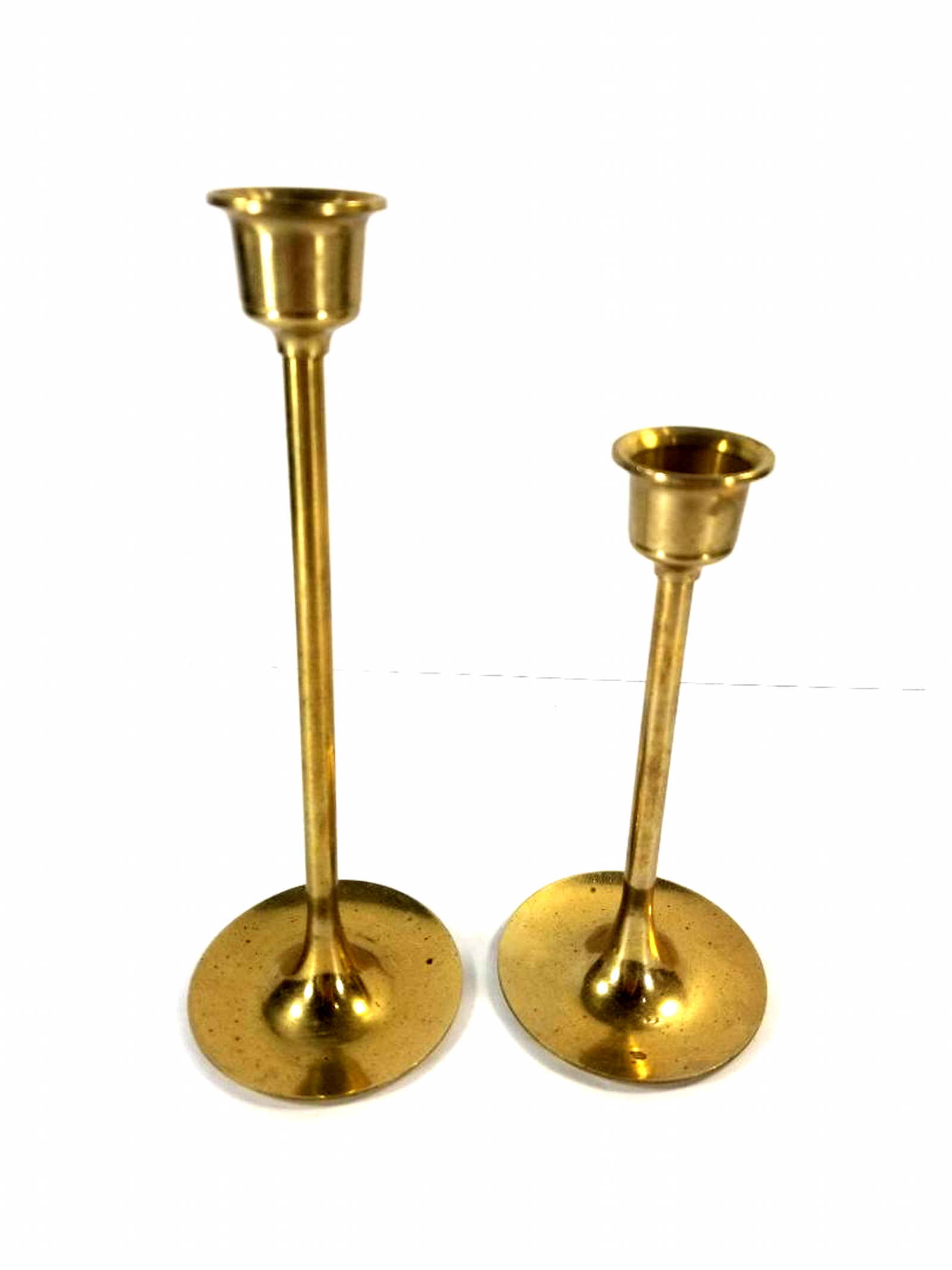 Pair Of Solid Brass Candle Holders | Property Room