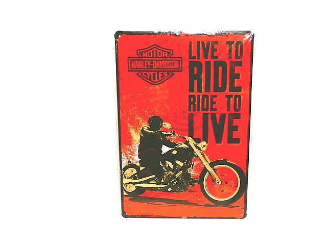 Classic Live To Ride Harley Davidson Metal Sign | Property Room