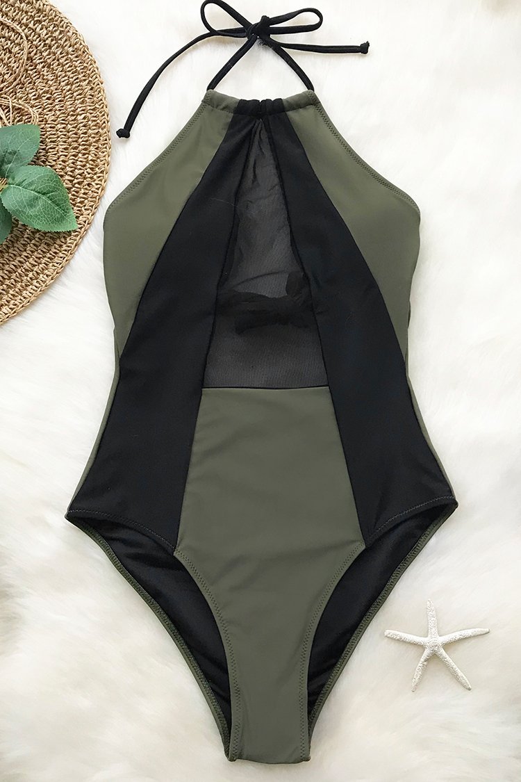 NWT Take My Heart Mesh One Piece Swimsuit Size M | Property Room