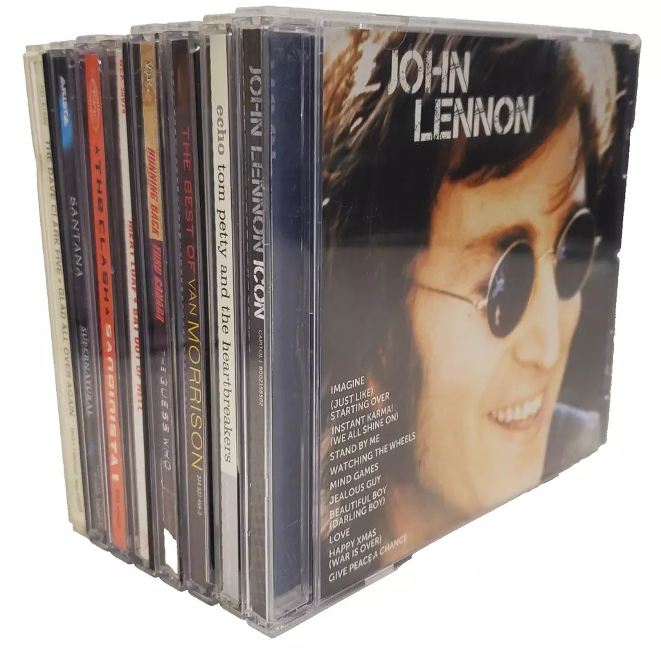 Lot of 7 Various Music CD'S John Lennon Tom Petty Van Morrison The ...