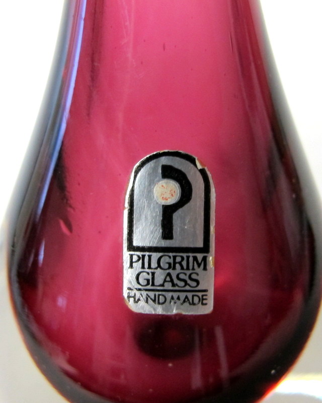 Vintage Cranberry Pilgrim Glass One Bud Vase | Property Room