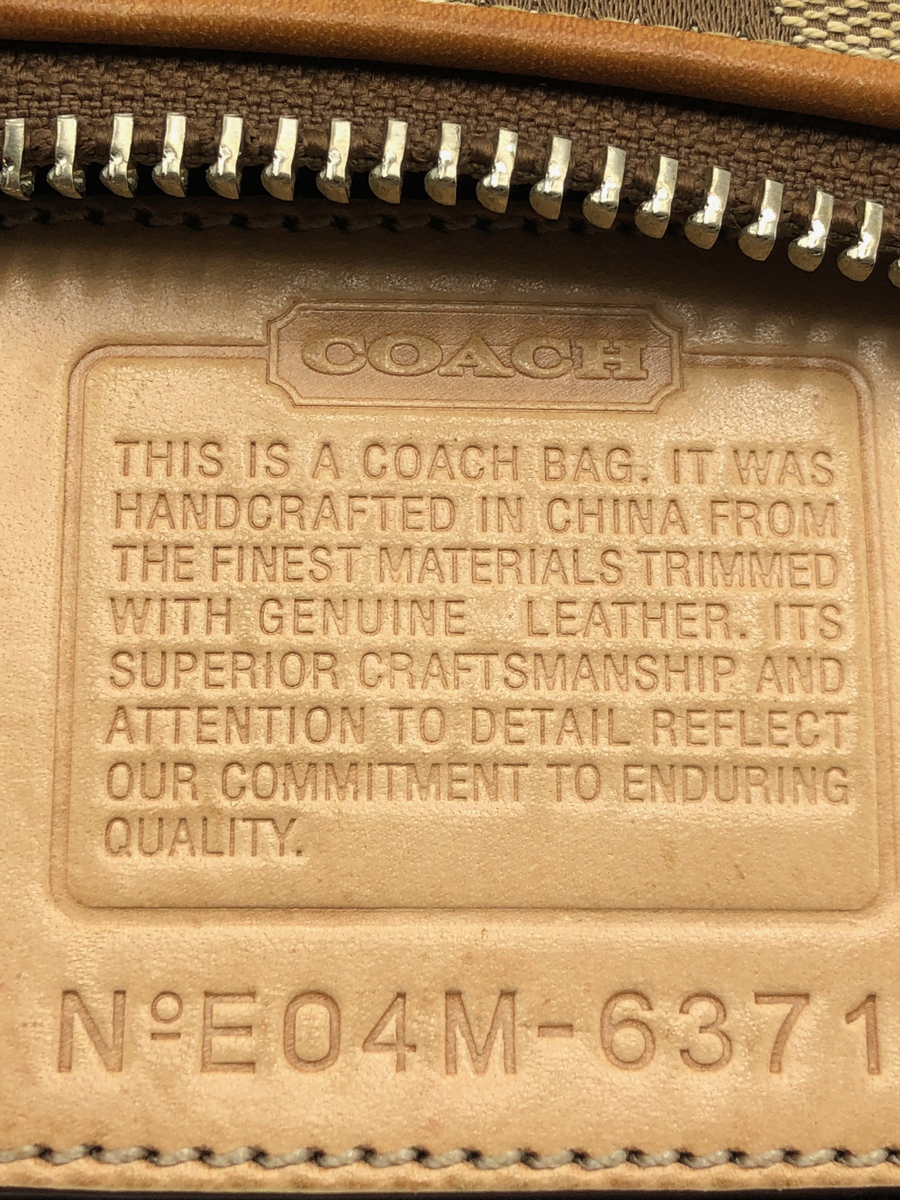 Coach Khaki/Camel East West Shoulder #6371 Brown Canvas Hobo Bag ...