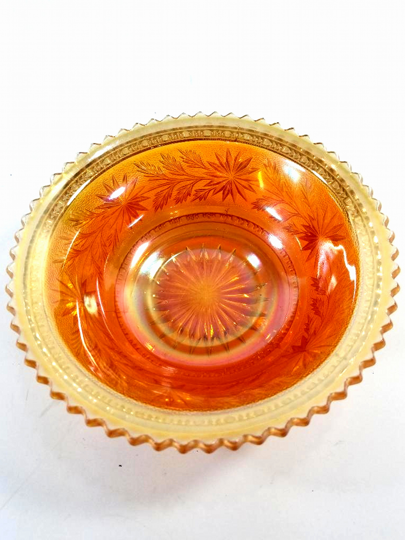 Vintage Marigold Imperial Small Round Bowl Carnival Glass | Property Room