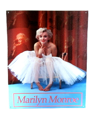 Marilyn Monroe Metalic Tin Sign | Property Room