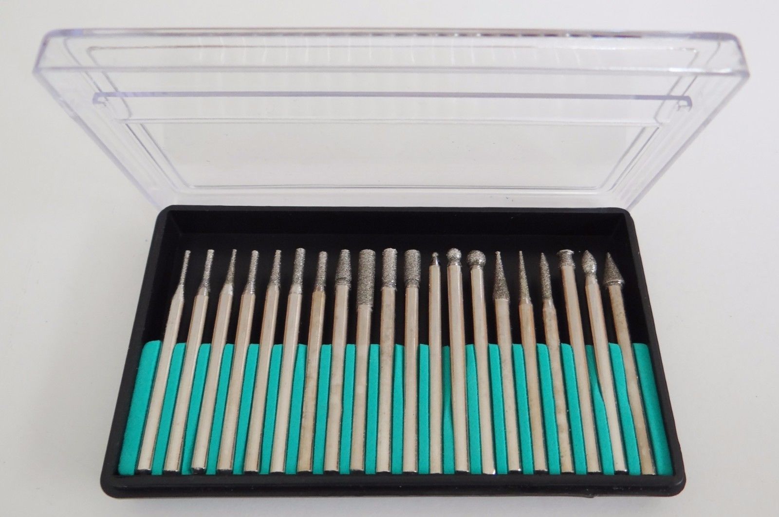 20pc Diamond Burr Set 1/8" Shank 180 Grit Rotary Tool | Property Room