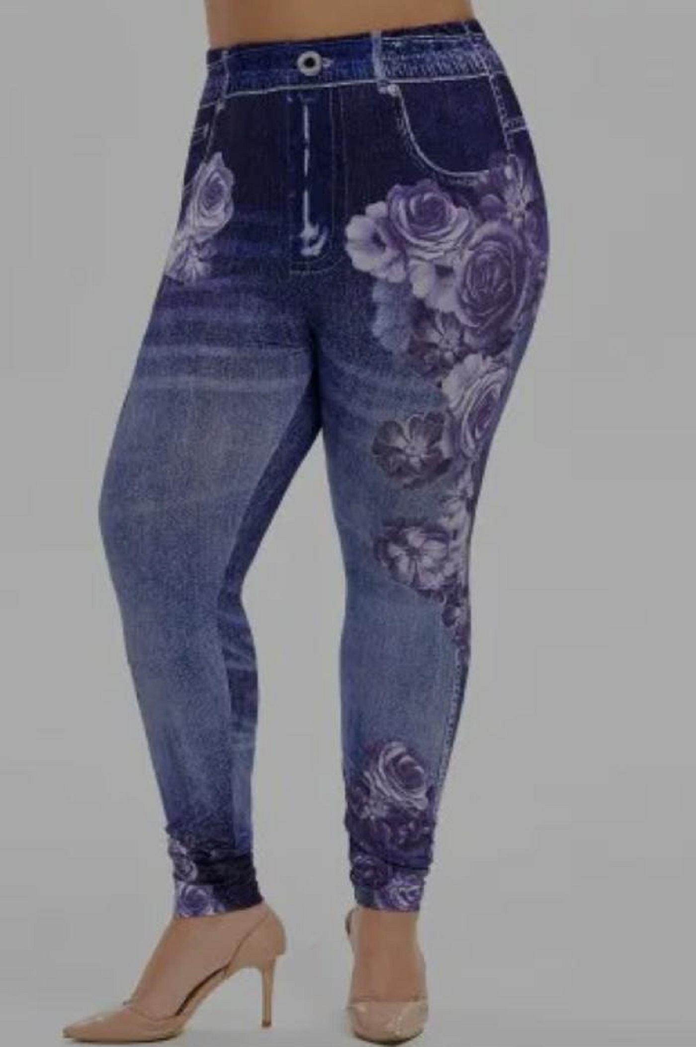 NWT Plus Size High Waist 3d Floral Print Jeggings Sz 4XL | Property Room