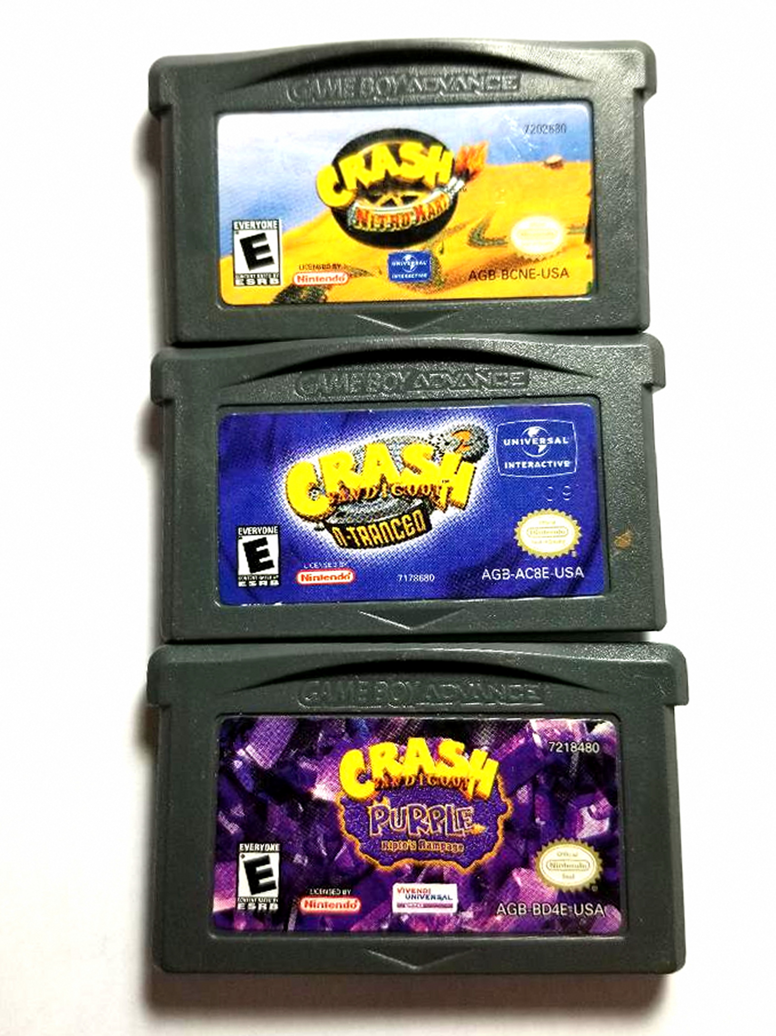 3 Gameboy Advanced Games - Crash Games | Property Room