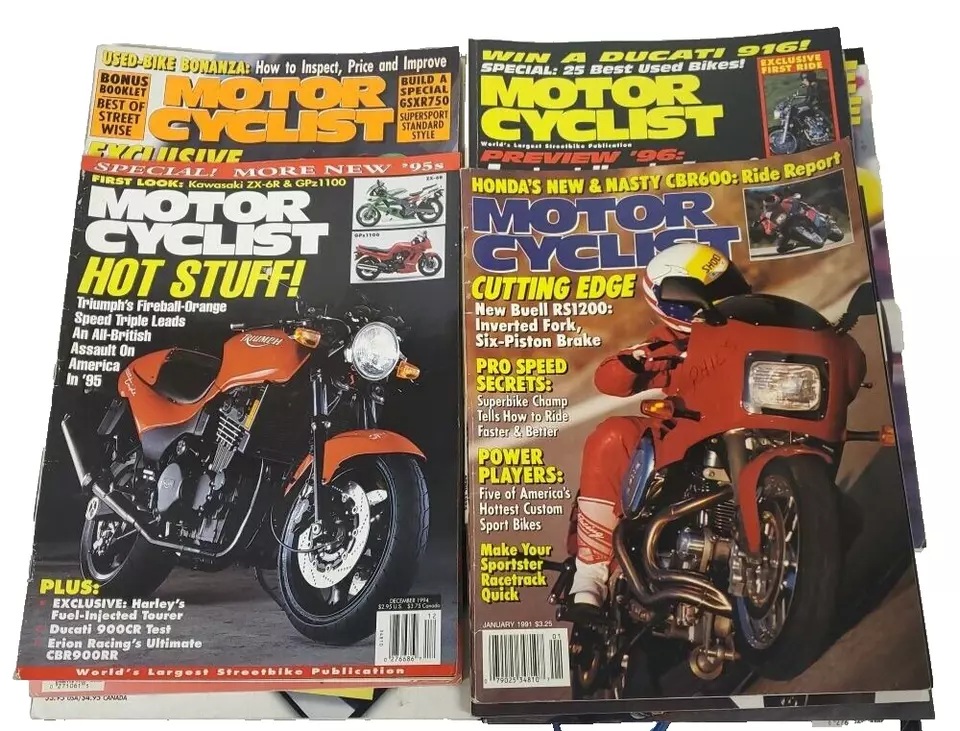 Vintage 1990's Lot Of 20 Various Motorcycle Magazines | Property Room
