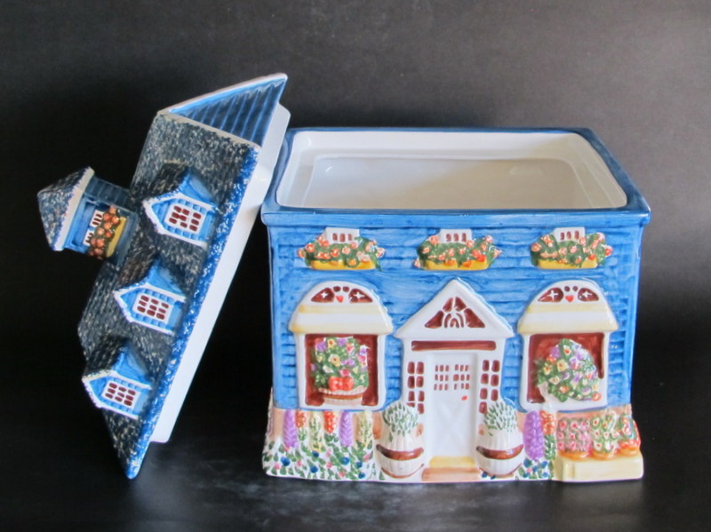 Vintage Ceramic Village House Cookie Jar/Canister | Property Room