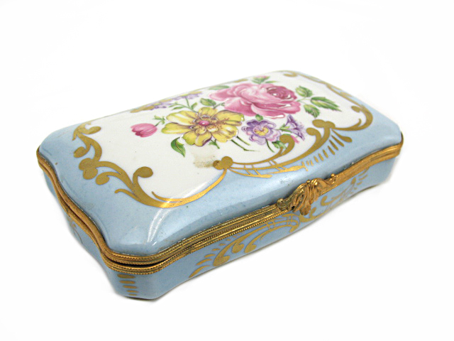 Birks Hand Painted Porcelain Trinket Box c. 1940s | Property Room