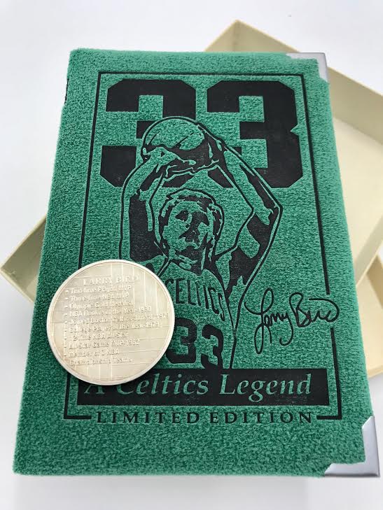 BALFOUR CELTIC LEGEND LIMITED EDITION PLAYER #33 LARRY BIRD SILVER COIN ...