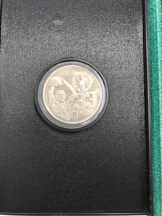 BALFOUR CELTIC LEGEND LIMITED EDITION PLAYER #33 LARRY BIRD SILVER COIN ...