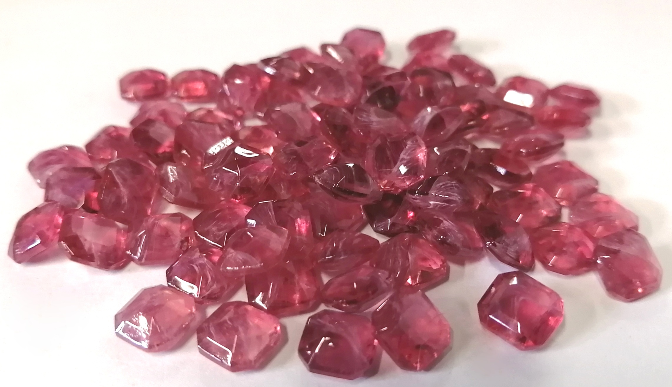 STONES - 8MM UNFOILED FLAWED ROSE SQUARE OCTAGON STONES - 144 PIECES ...