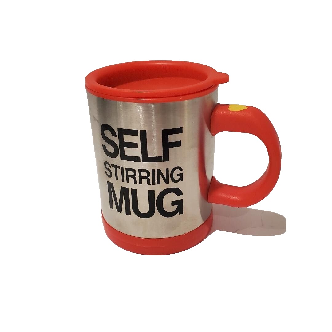 Red Self Stirring Stainless Steel Mug | Property Room