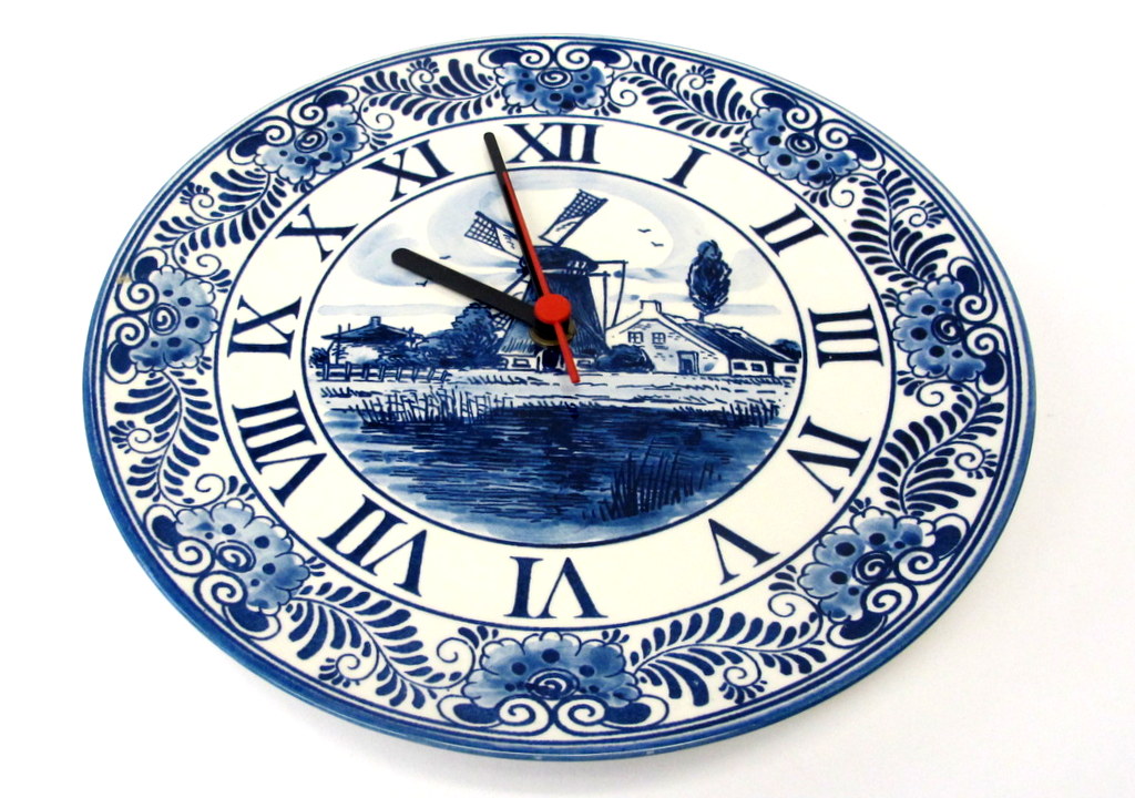 Vintage Delft Blue Plate Clock | Property Room
