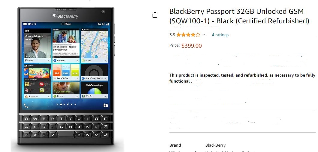 Blackberry Passport | Property Room
