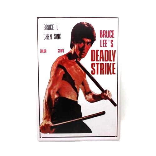 Classic Movie Poster Bruce Lee's Deadly strike Metal Sign | Property Room
