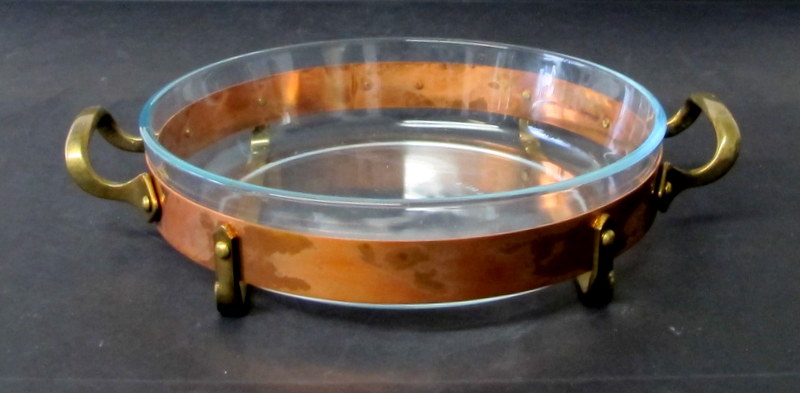 Vintage Nilsjohan Round Pyrex Baking/Roasting Dish with Serving Stand ...