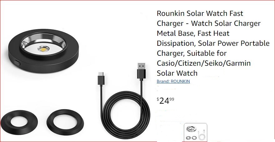 Solar Watch Charger Light Box for Men & Women with 8H Timer | Property Room