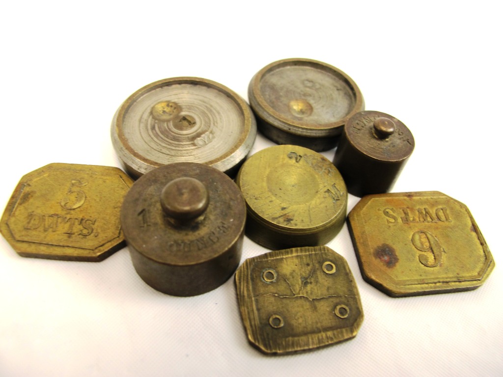 Collection of Antique Solid Brass Weights | Property Room