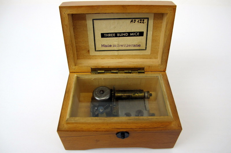 1950s Music Box in Wood - Made in Switzerland | Property Room