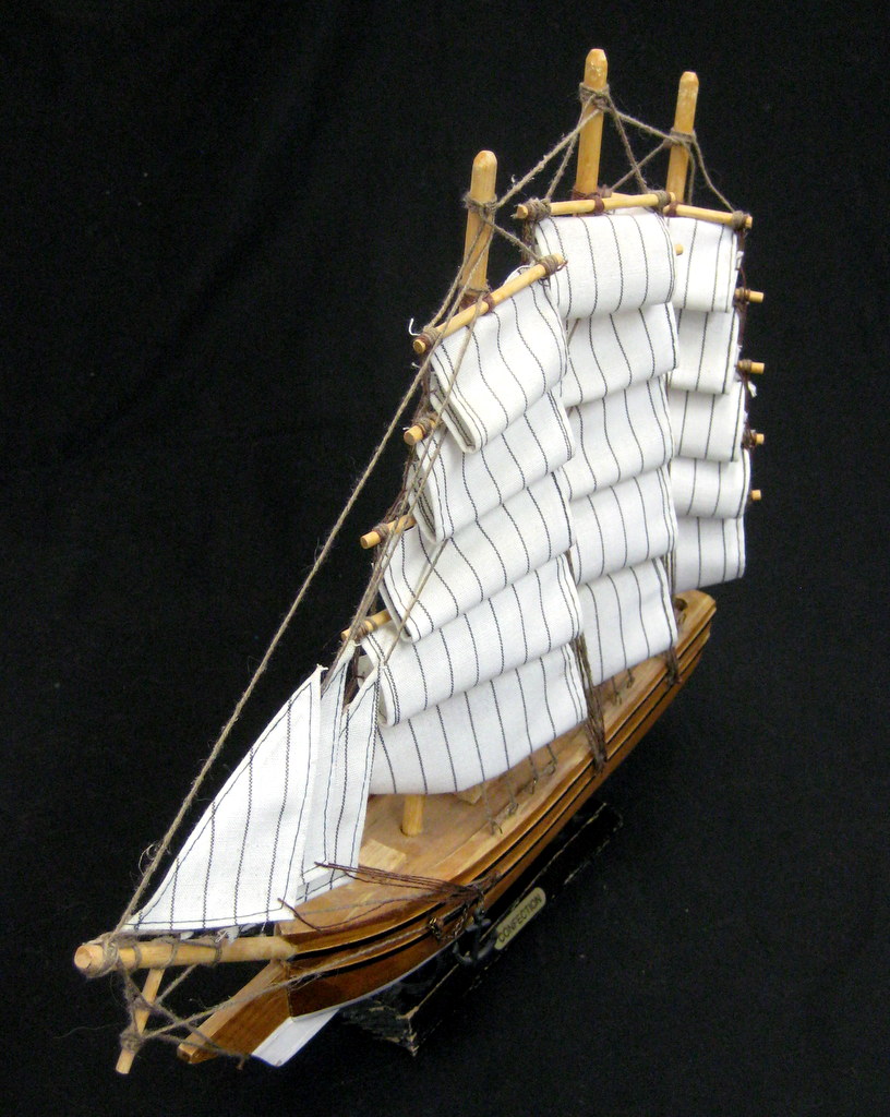 Wooden Model of Sailing Ship named "Confection" -Circa 1990's ...