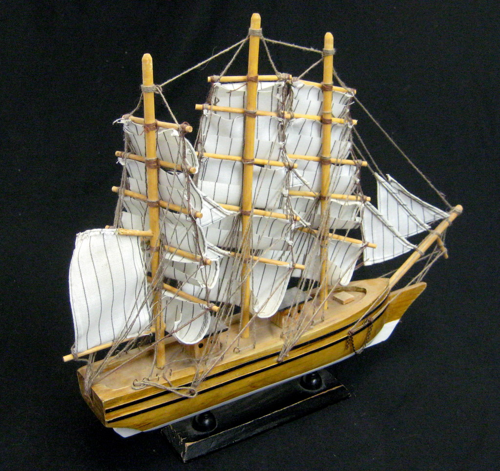 Wooden Model of Sailing Ship named "Confection" -Circa 1990's ...