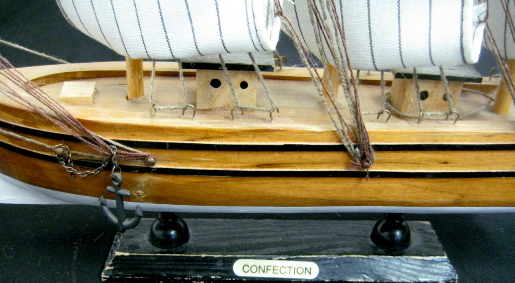 Wooden Model of Sailing Ship named "Confection" -Circa 1990's ...