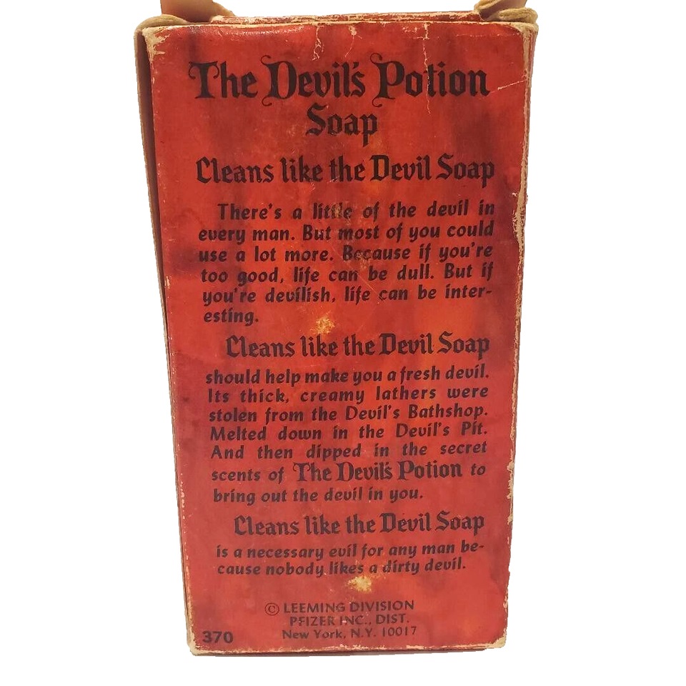 Vintage The Devils Potion Soap - Cleans Like The Devil Sap 5oz ...