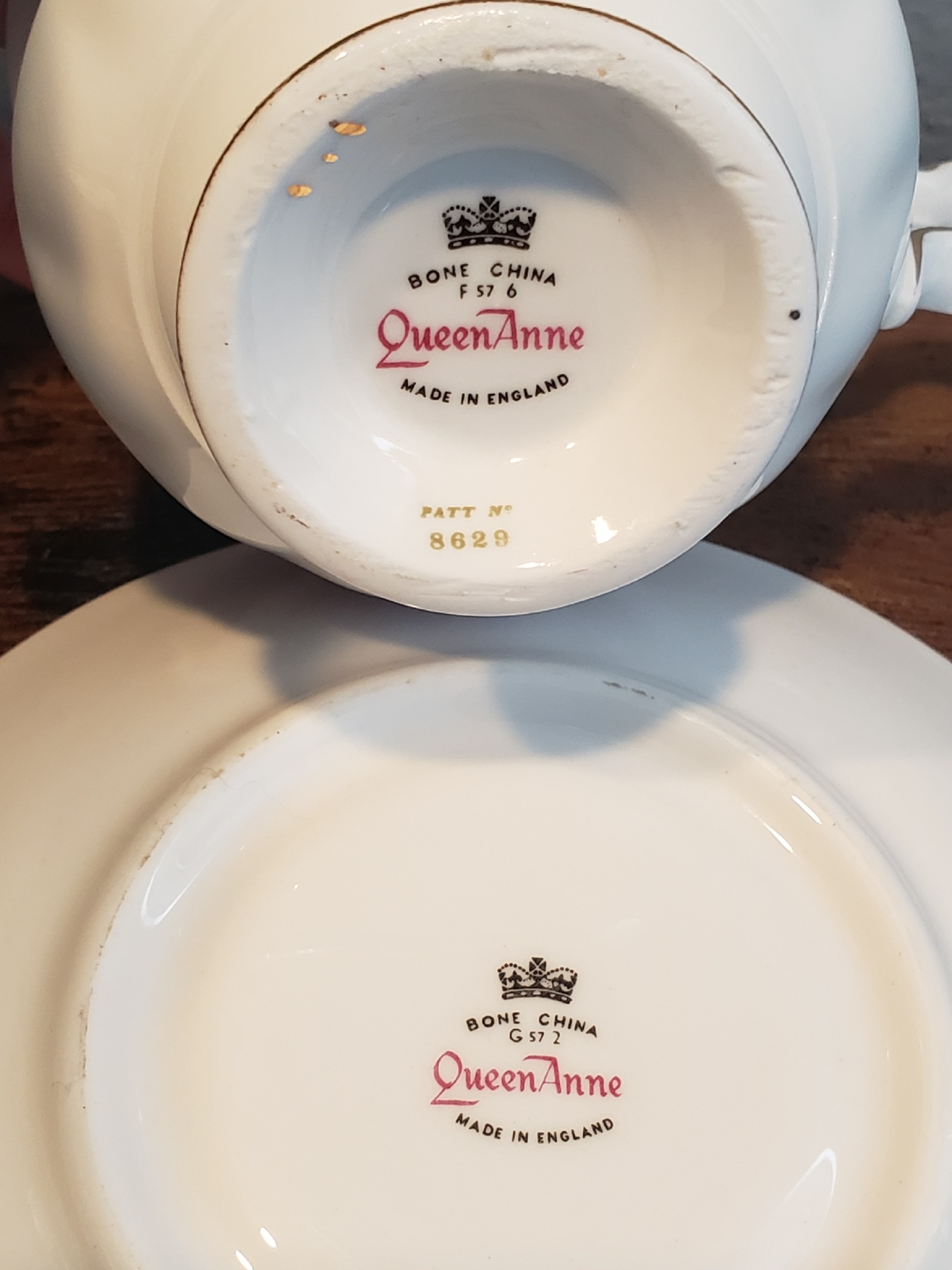 VTG Queen Anne Pattern# 8629 Floral Sprays Teacup and Saucer Set ...