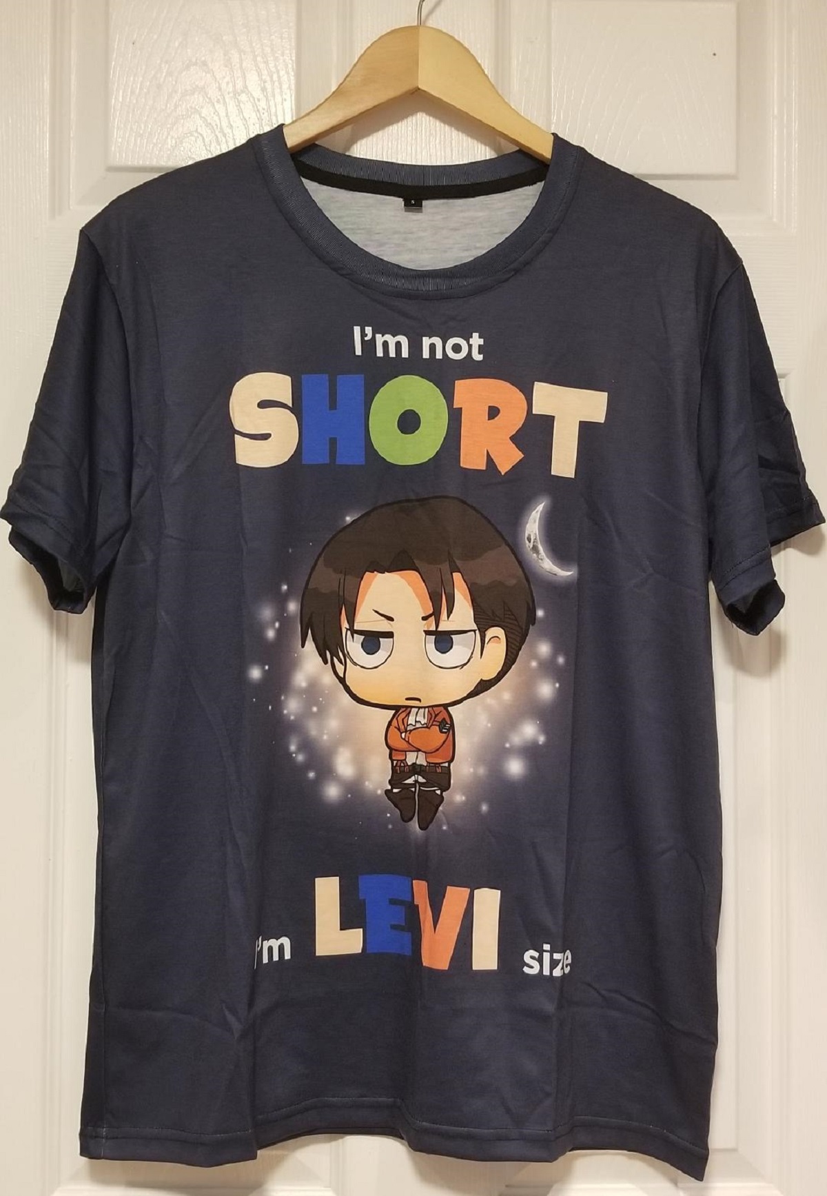 Men's Navy Blue I'm Not Short I'm Levi Size T-shirt Size - S/M ...