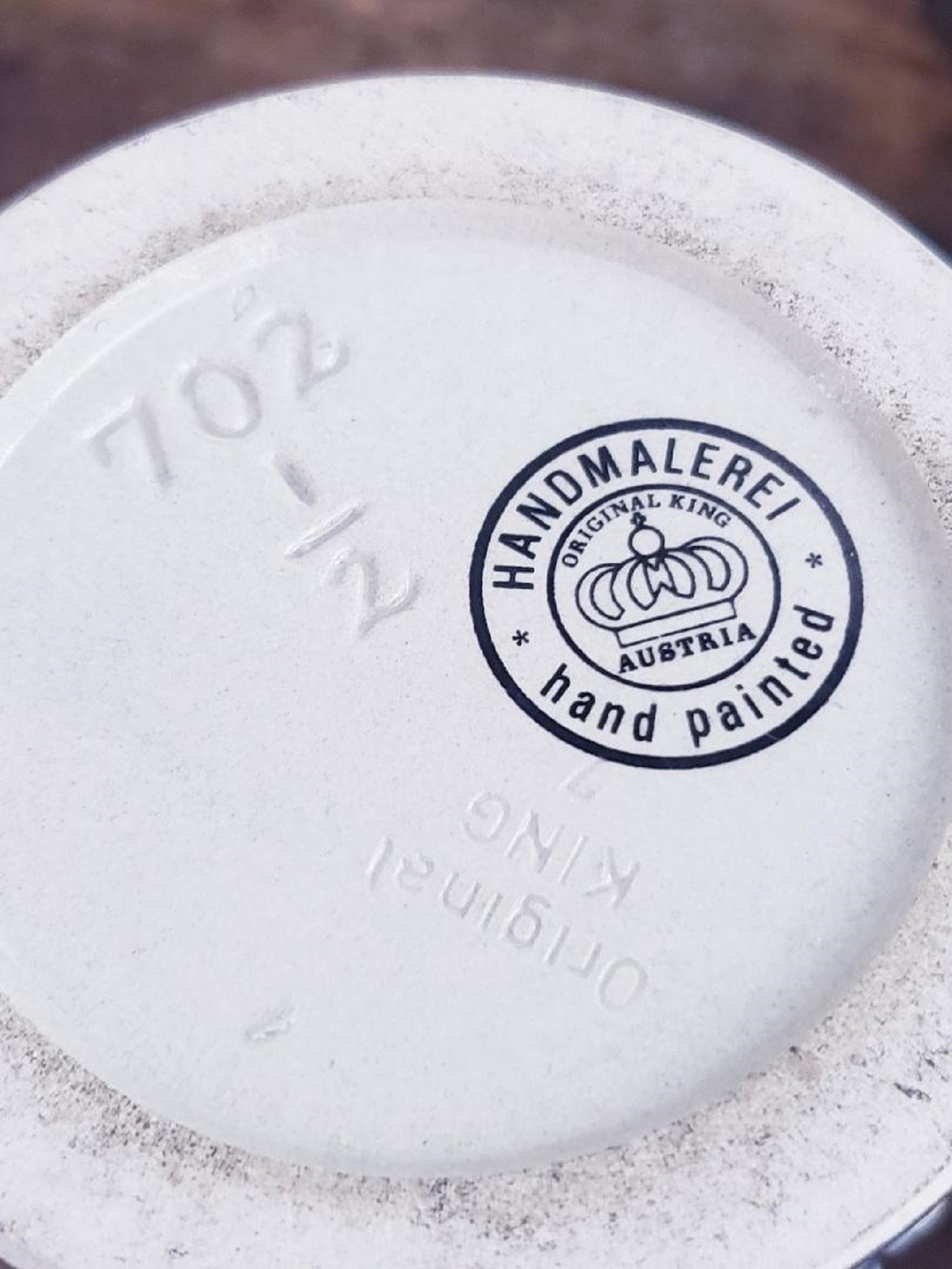 Vintage Original King Austria 702 1/2 Beer Stein Hand Painted-Hand Made ...