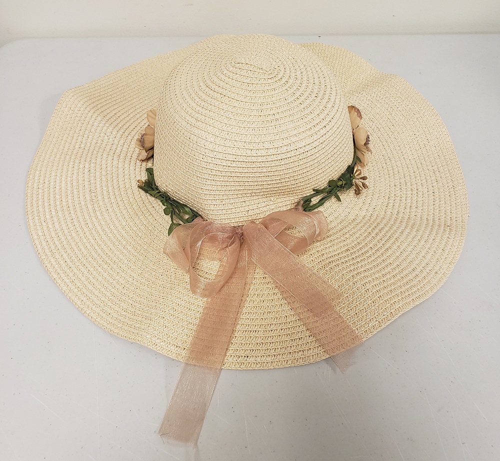 Women's Boho Wide Brim Woven Straw Lace Floral Decor Summer Beach/Sun ...