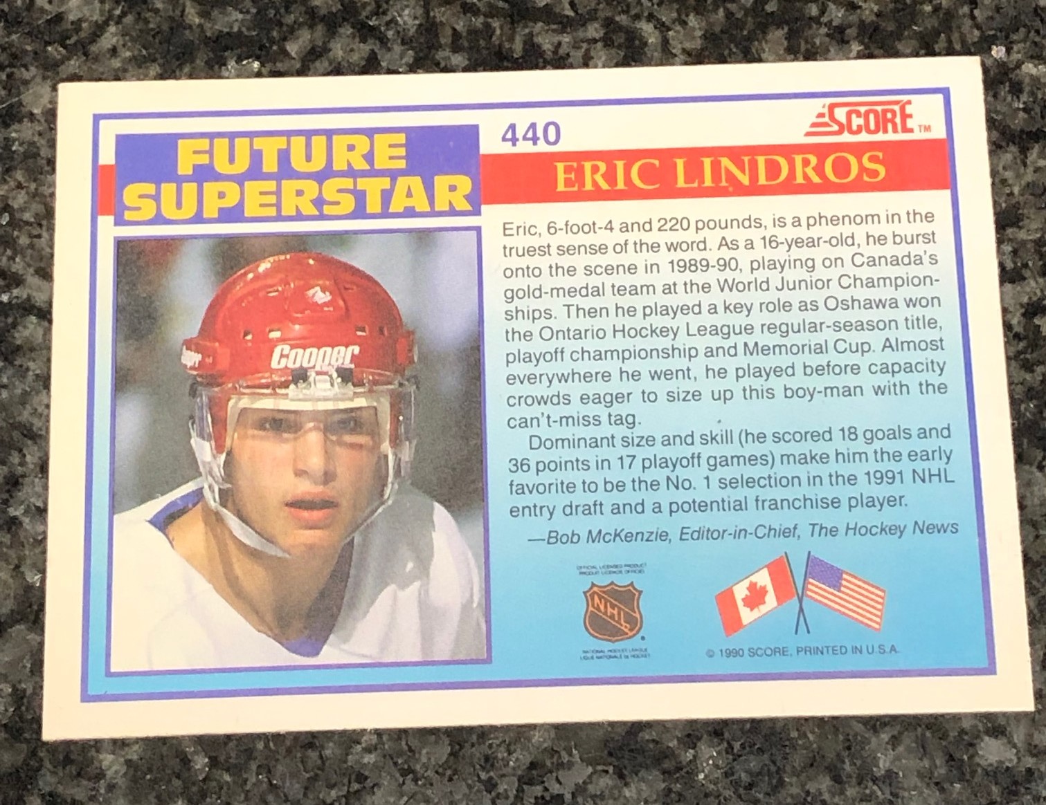 Eric Lindros Rookie Card #440 | Property Room