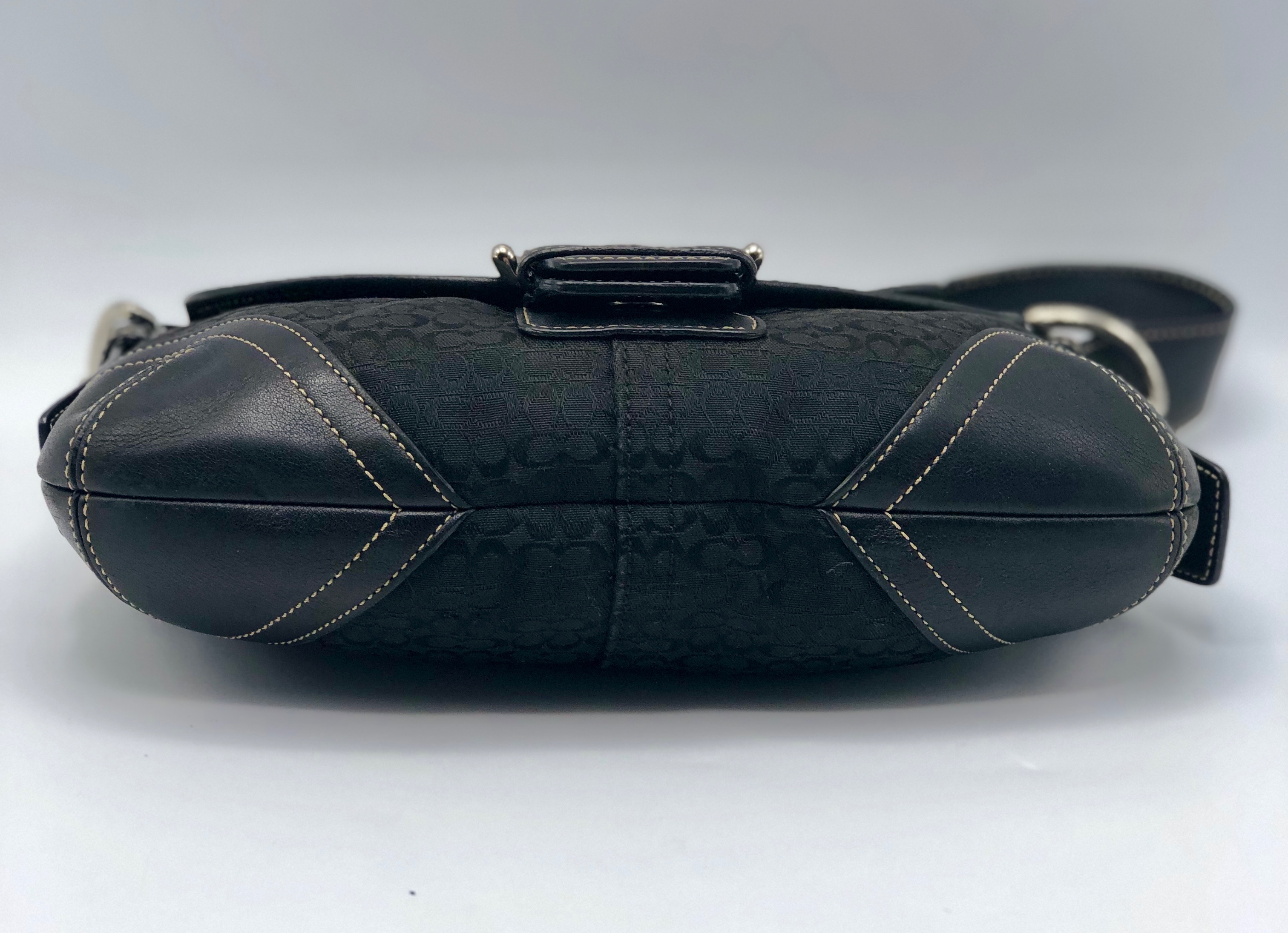 Coach Soho Mini Small Flap- Style 6818 Black Signature Jacquard and ...