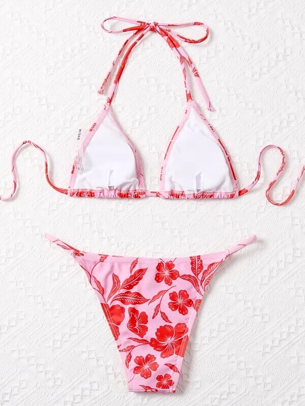 Floral Micro Triangle Thong Bikini Swimsuit Size S Property Room