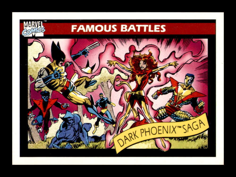 1990 Marvel Impel Dark Phoenix Saga Famous Battles Trading Card #98 ...