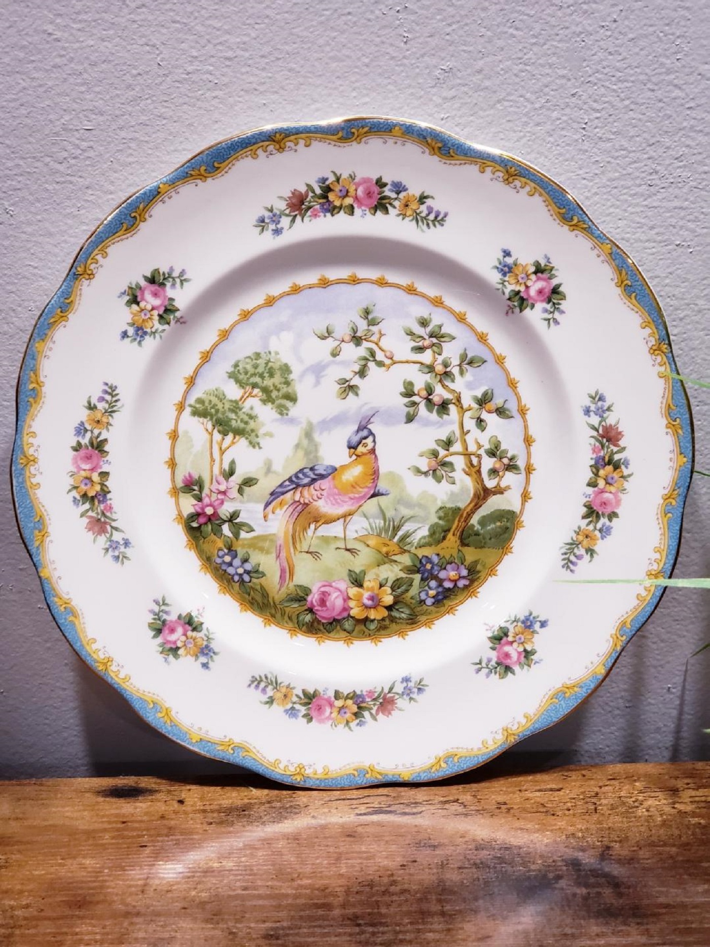 Vintage Royal Albert Bone China Chelsea Bird Decorative Plate - Made in ...