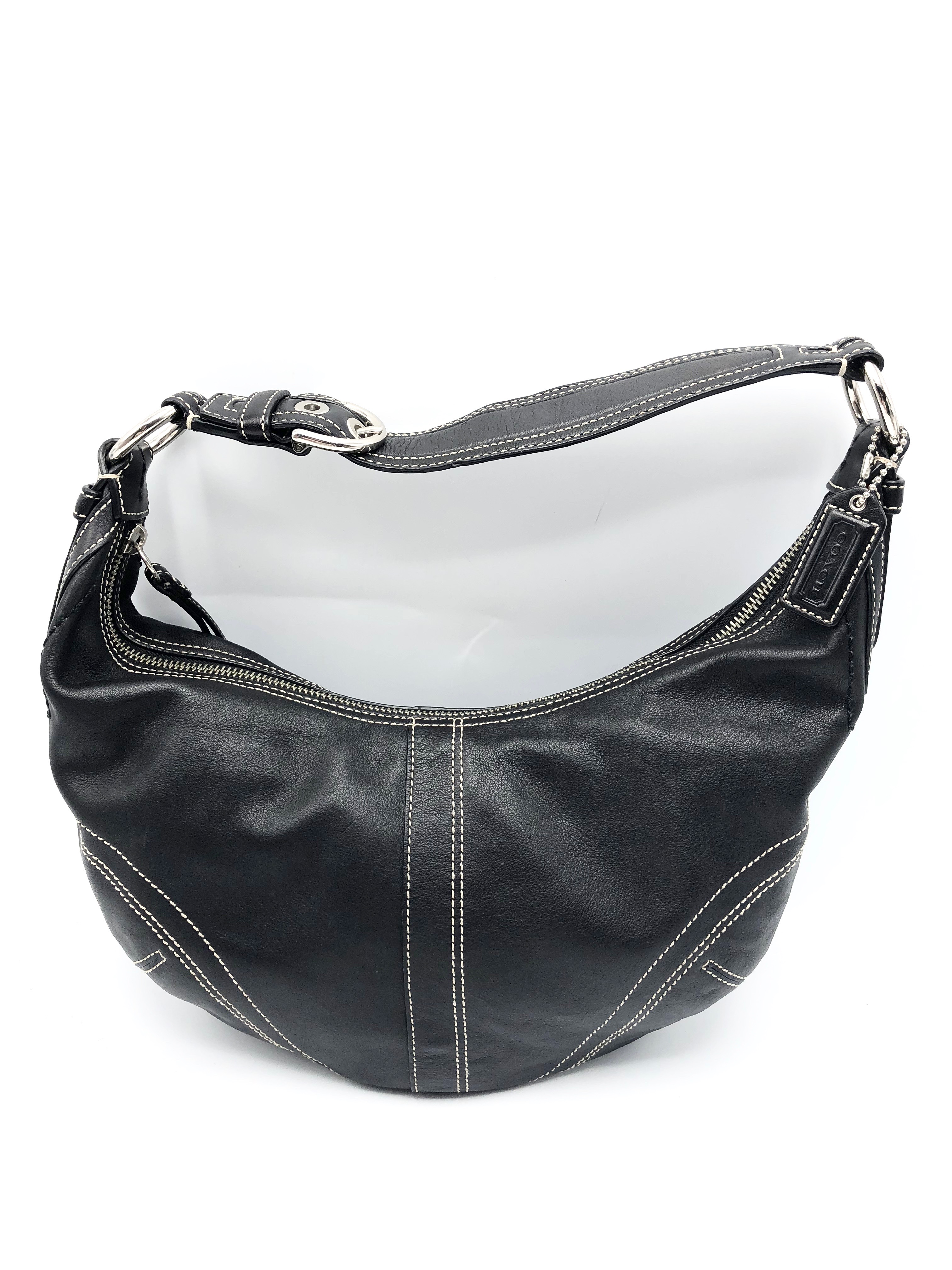 Coach Black Leather Mini Soho Shoulder Hobo Bag Retail $189 | Property Room