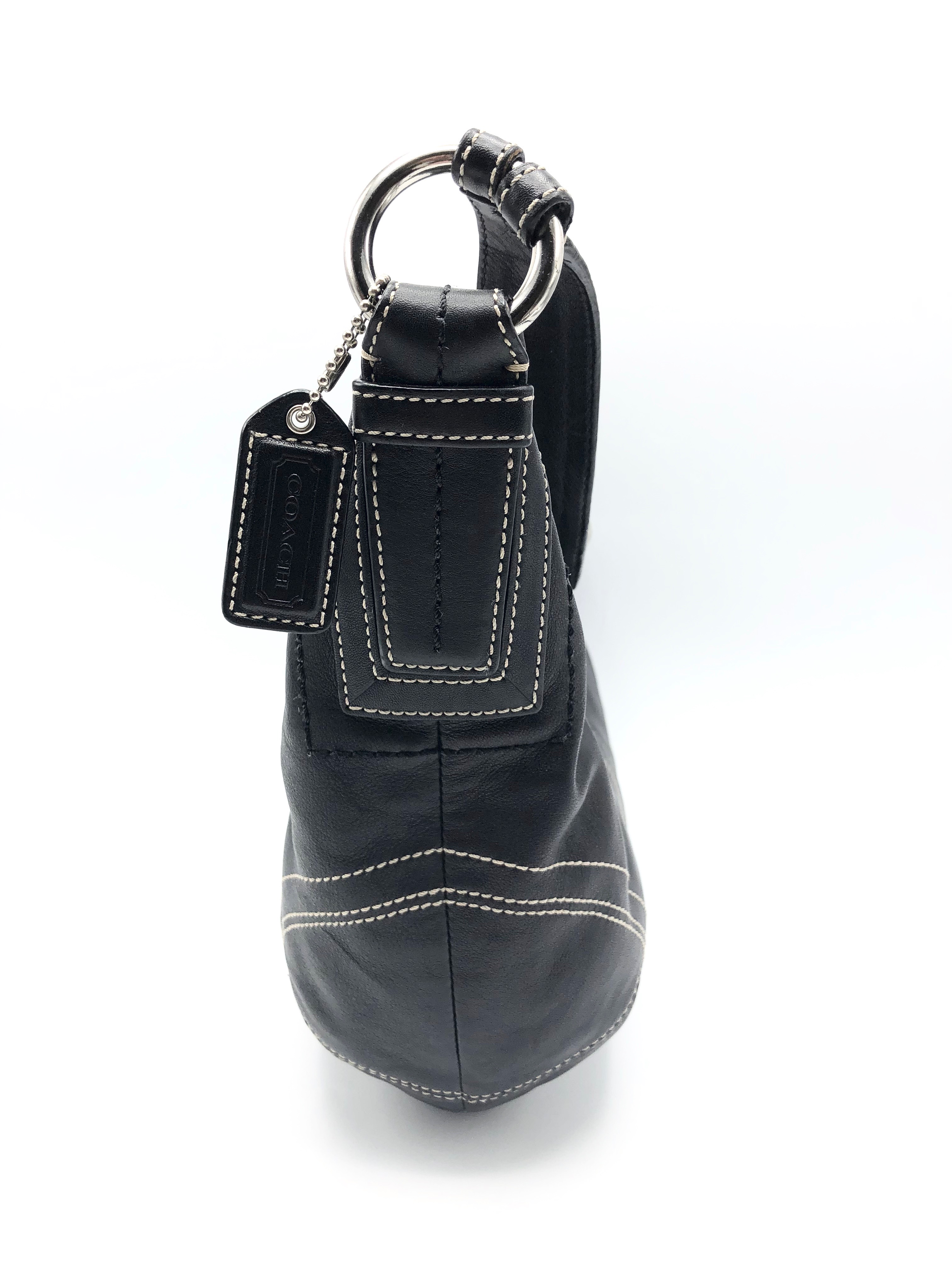 Coach Black Leather Mini Soho Shoulder Hobo Bag Retail $189 | Property Room