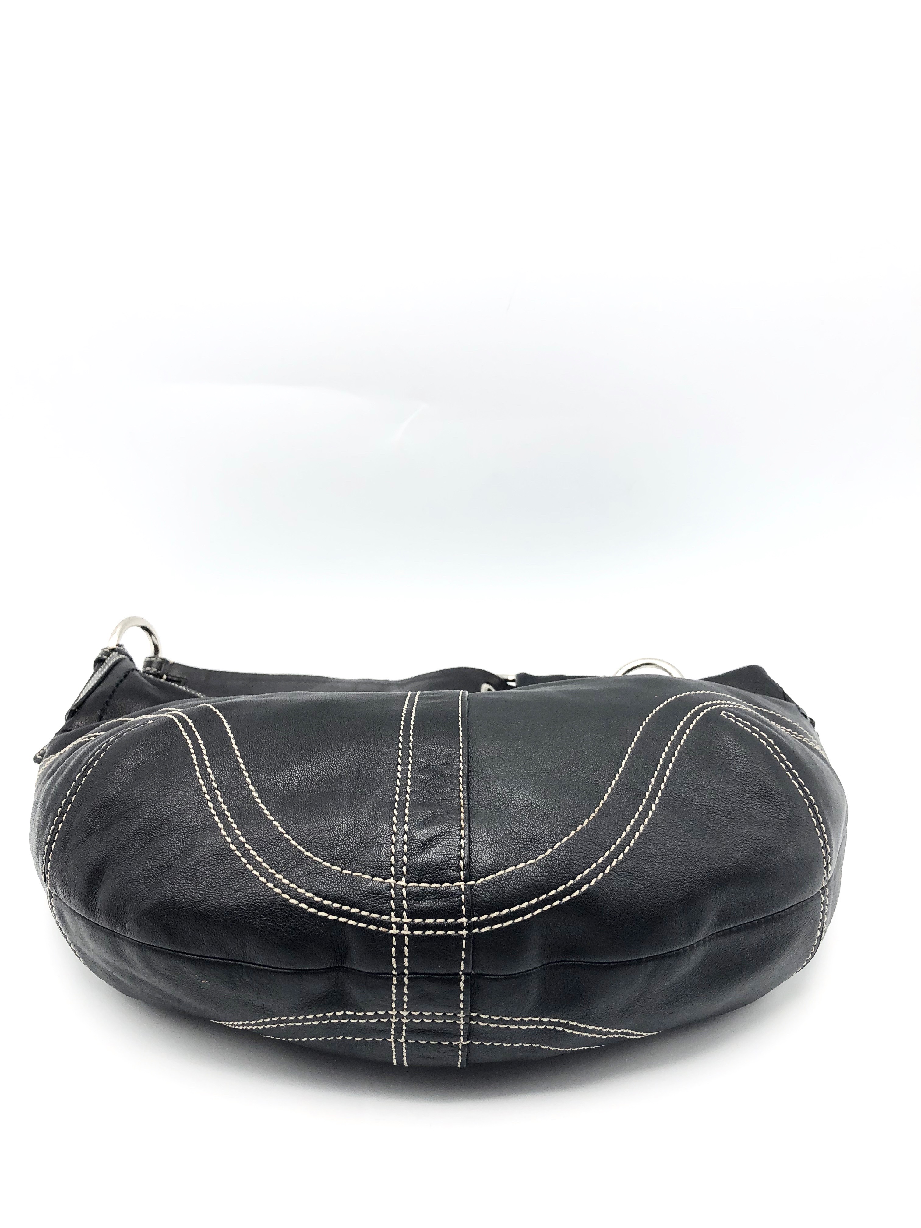 Coach Black Leather Mini Soho Shoulder Hobo Bag Retail $189 | Property Room