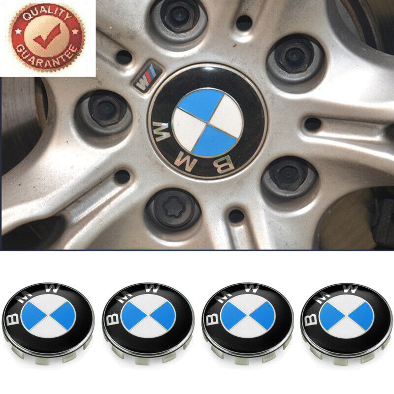 4pcs 68mm BMW Wheel Center Caps Blue 2.68" Hubcaps Emblems Logo Cover ...