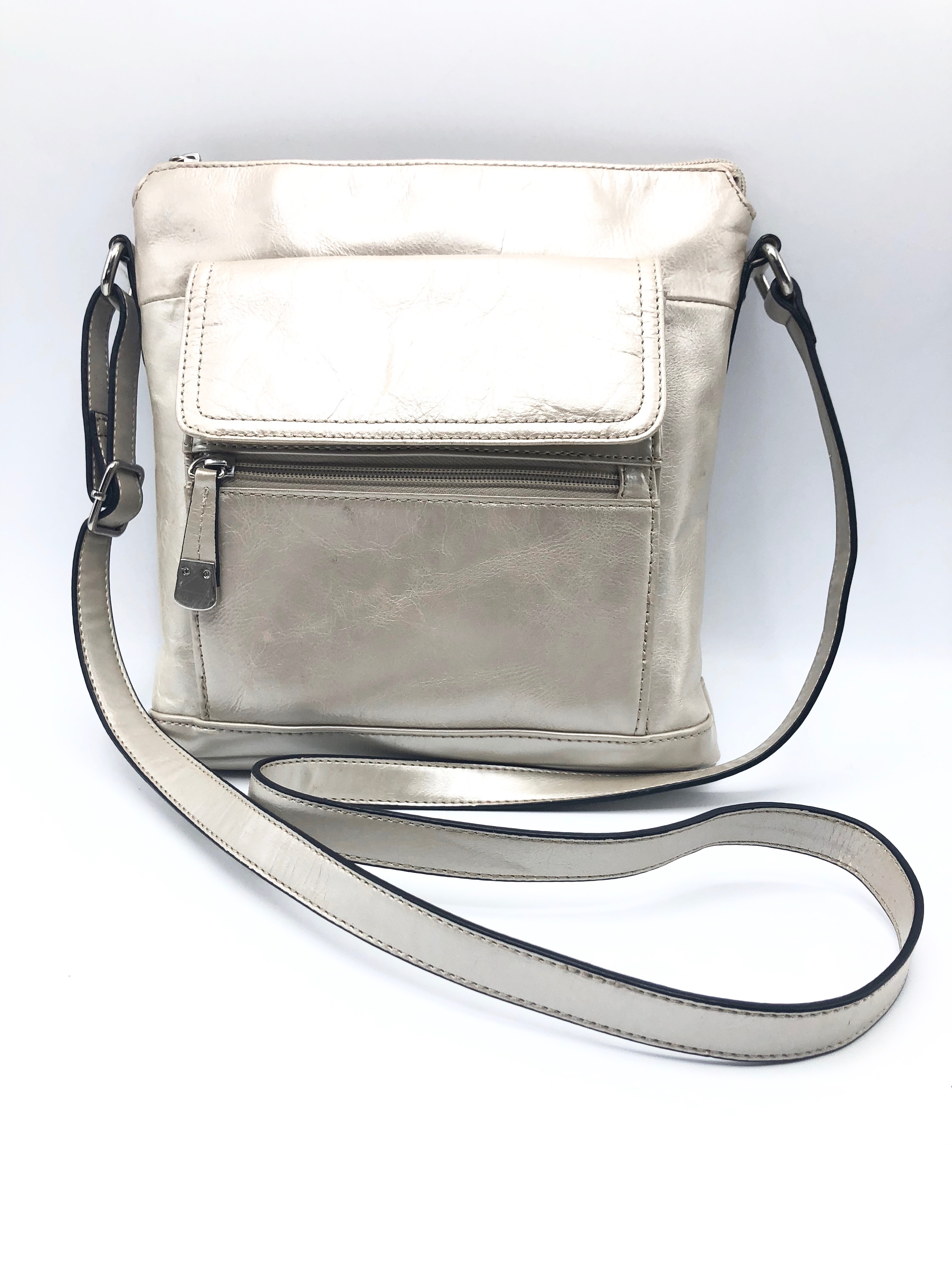 Giani Bernini Nappa Leather Venice Crossbody Organizer Bag | Property Room