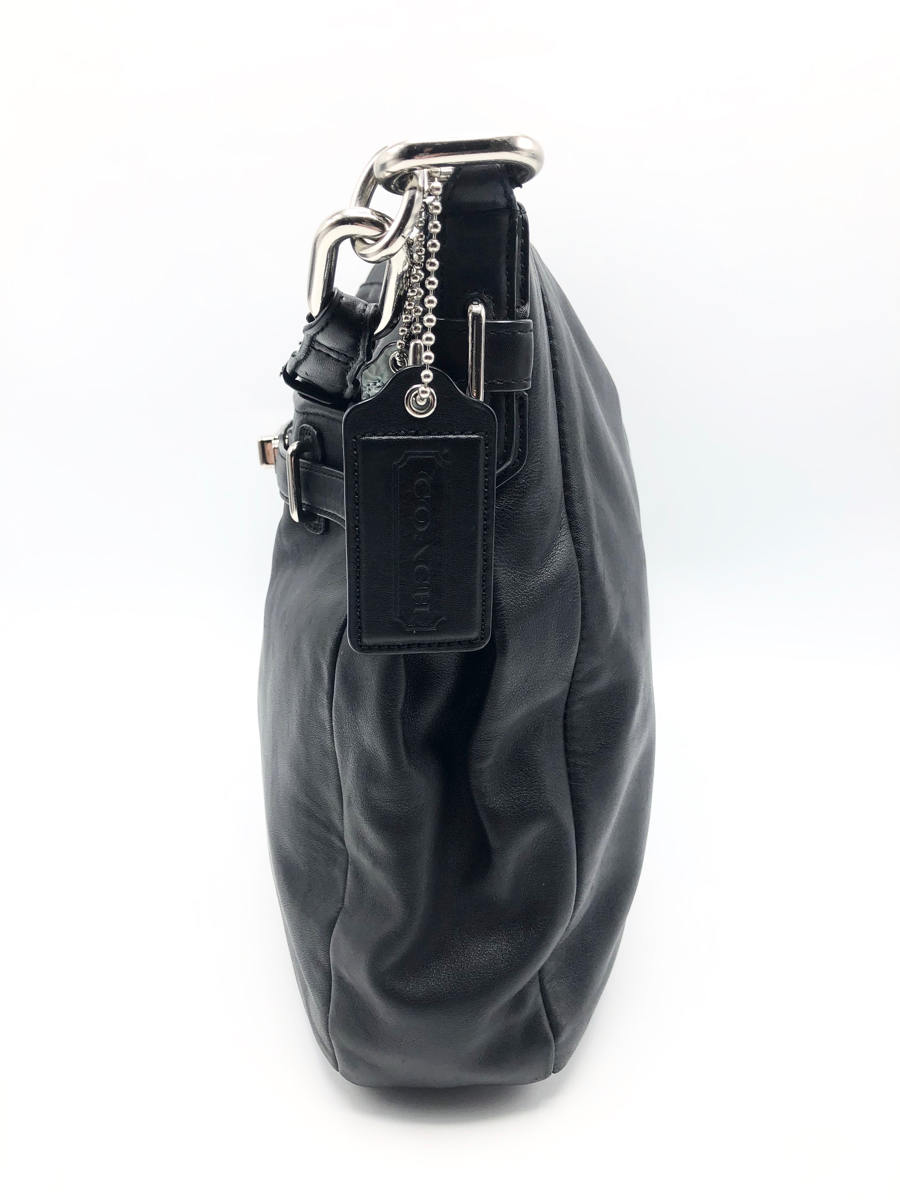 Coach Black Leather Ashlyn Chelsea Satchel Hobo Shoulder Bag #17816 ...