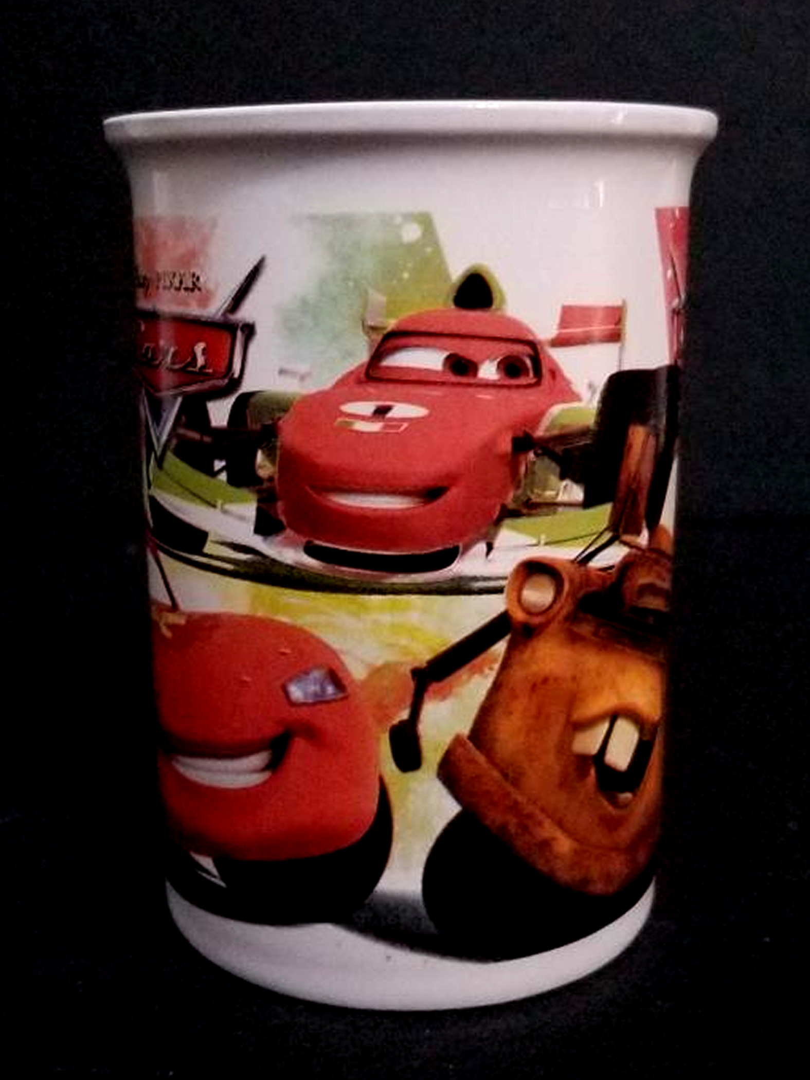 2011 Disney Pixar Cars Coffee Mug Cup Lightning McQueen Tow Mater ...