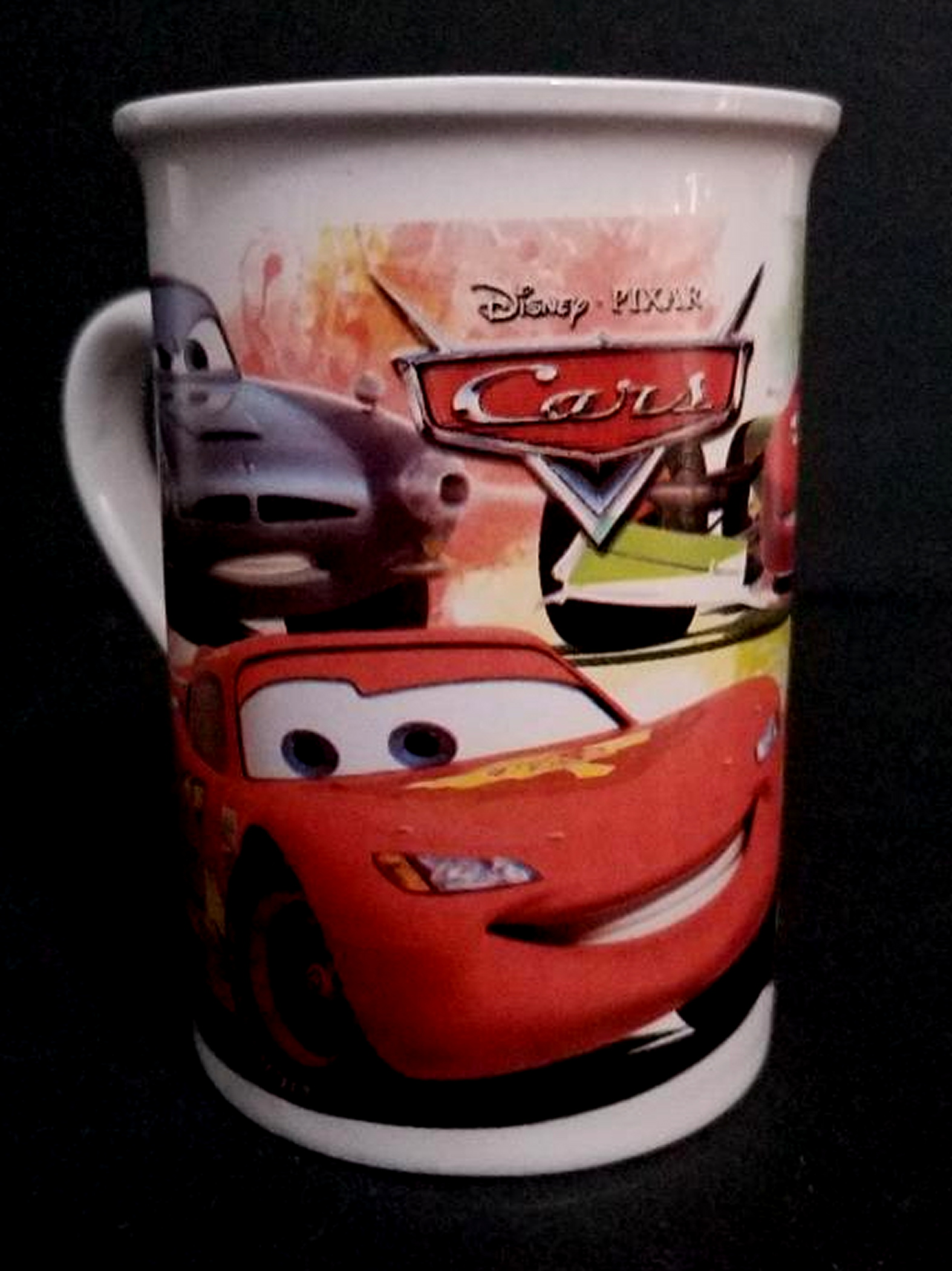 2011 Disney Pixar Cars Coffee Mug Cup Lightning McQueen Tow Mater ...