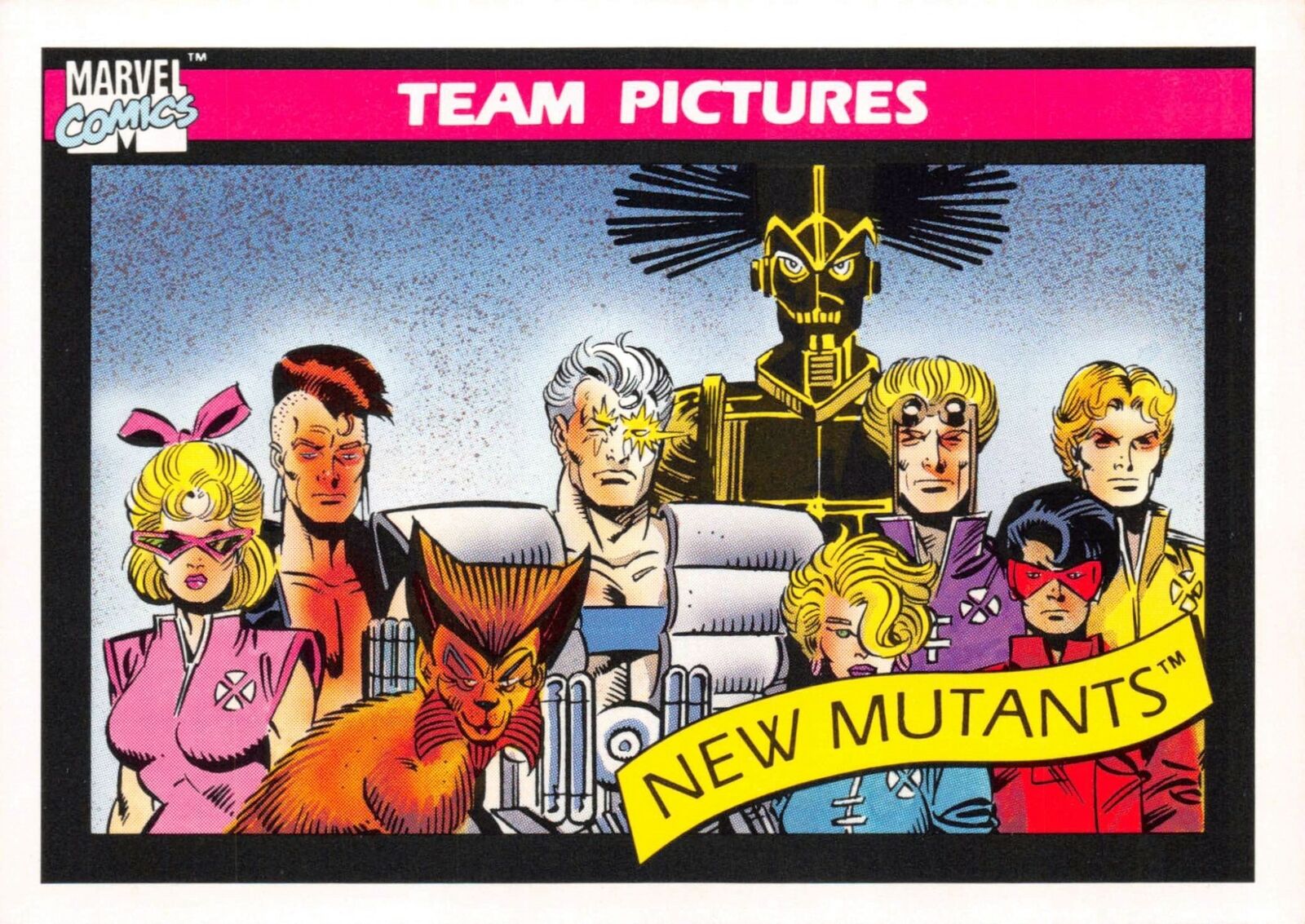 1990 Impel Marvel Universe Series 1 Team Picture NEW MUTANTS #142 ...